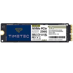 timetec 256gb mac ssd nvme pcie gen3x4 3d nand tlc read up to 1,950mb/s compatible with apple macbook air (2013-2015, 2017), macbook pro (2013-2015), imac (2013-2019), mac pro (2013), mac mini (2014)