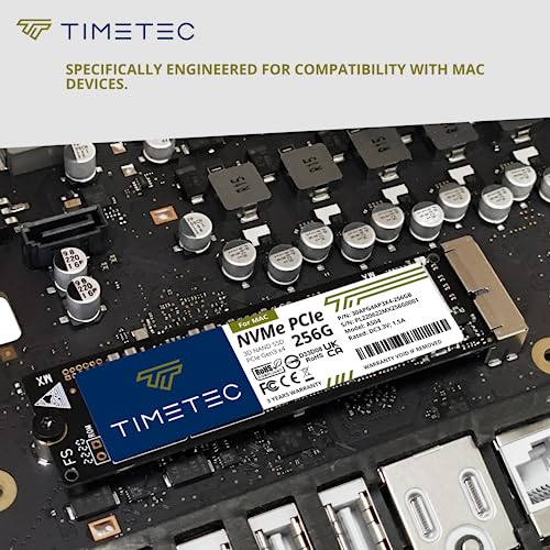 Timetec 256GB MAC SSD NVMe PCIe Gen3x4 3D NAND TLC Read Up to 1,950MB/s Compatible with Apple MacBook Air (2013-2015, 2017), MacBook Pro (2013-2015), iMac (2013-2019), Mac Pro (2013), Mac Mini (2014)