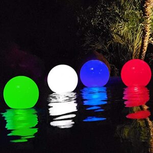 solar pool lights floating, ip68 waterproof hot tub light glow balls light, color changing led orb lights, solar pool light up ball light for gift,outdoor pond light for above ground pool,hot tub-4pcs