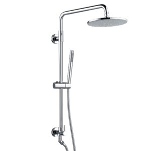 sumerain retrofit rain shower heads system with 9 inch shower head 2.5gpm, chrome finish