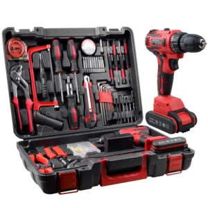 jar-owl cordless drill set, 21v brushless drill driver kit, 1x 1.5ah li-ion batteries, 319 in-lbs torque, 3/8”keyless chuck, 2-variable speed, 25+1 clutchfor for home tool kit