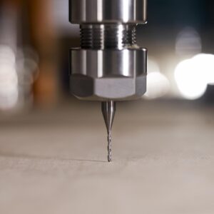 SpeTool 1/16 inch Cuting Diameter Spiral UP Cut Router Bit with 1/4 inch Shank 2 Flute Plunge CNC End Mill