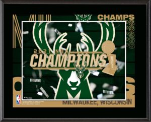 milwaukee bucks 10.5" x 13" 2021 nba finals champions sublimated plaque - nba team plaques and collages