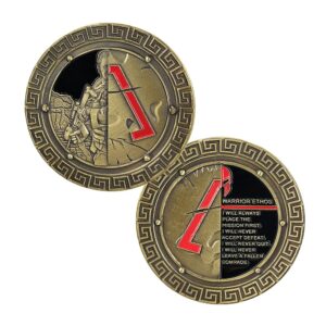 bhealthlife spartan warrior ethos challenge coin military gift