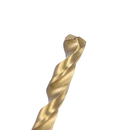 uxcell 2.2mm Drill Bits High Speed Steel Straight Shank 52mm Length Twist Drill Bit Fully Ground Titanium Coated 12 Pcs