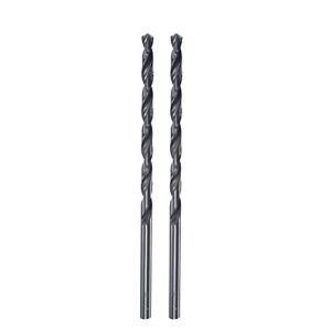 uxcell high speed steel lengthen straight shank twist drill bit fully ground black oxide 5.5mm drill diameter 140mm total length 70mm drill bit length 2 pcs