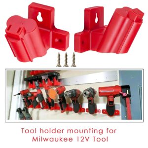 4 Packs Tool Holder Mount for Milwaukee M12 12V Drill Tool Hanger Power Tool Storage