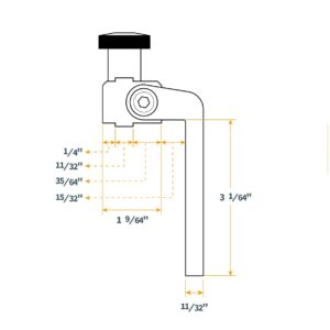 POWERTEC 71367-P2 3-Inch Fence Flip Stop for Woodworking, 2PK