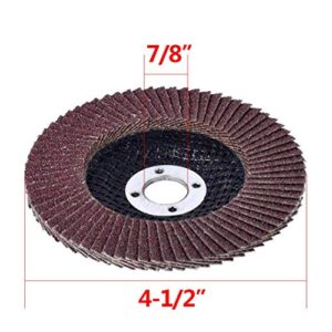 Flap Discs 40 PCS 4.5 Inch - 40 Grit Grinding Discs 4 1/2 Assorted Sanding Grinding Wheels,Aluminum Oxide Abrasives,Grinder disc