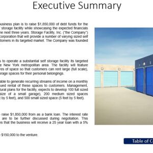 Storage Facility Business Plan