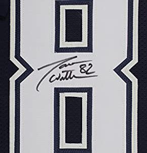 Jason Witten Autographed Blue Dallas Jersey - Beautifully Matted and Framed - Hand Signed By Witten and Certified Authentic by Beckett - Includes Certificate of Authenticity