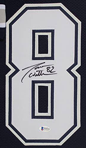 Jason Witten Autographed Blue Dallas Jersey - Beautifully Matted and Framed - Hand Signed By Witten and Certified Authentic by Beckett - Includes Certificate of Authenticity