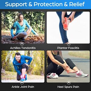 NEENCA Ankle Brace for Pain Relief, 2 Pack Compression Ankle Sleeves Set. Ankle Support Stabilizer for Achilles Tendonitis, Plantar Fasciitis, Joint Pain, Swelling, Arthritis, Sport - FSA/HSA Approved