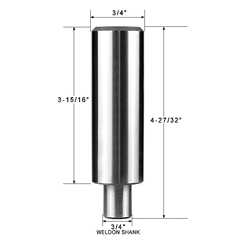 Weldon Shank Adapter JESTUOUS for 3/4 Inch Annular Cutter Extension 100mm Alloy Steel Heavy Duty Tool