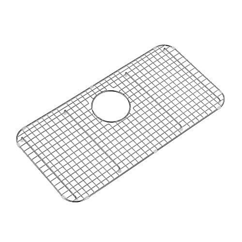 CIPOTAL 27.2 in. x 13.5 in. Rear Drain Kitchen Sink Bottom Grid with Supersoft Silicone Feet in 304 Grade Stainless Steel