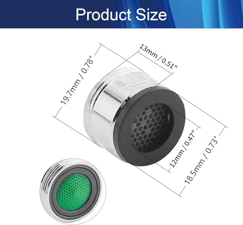 Juvielich 3PCS 20mm Faucet Aerators Faucet Flow Restrictor Replacement Parts Insert Sink Aerator for Bathroom or Kitchen