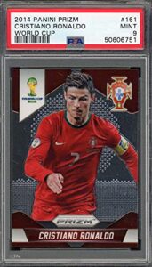 cristiano ronaldo 2014 panini prizm world cup card #161 psa 9