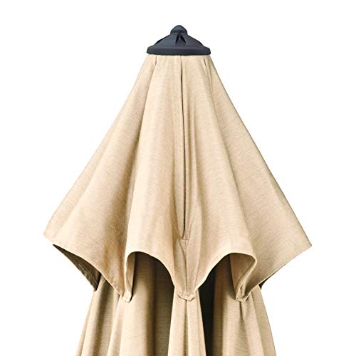 11ft Patio Umbrella Replacement Canopy Market Umbrella Top Outdoor Umbrella Canopy with 8 Ribs,Faded Resistant and UPF 50+ Sun Protection Sunbrella Fabric (Beige)