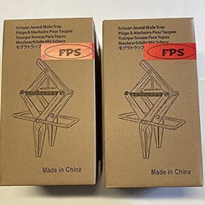 FPS (2 Pack Easy Set Mole Traps Easy One-Step, Out-of-Sight, Galvanized Steel Sold ONLY by Fox Peak Supply