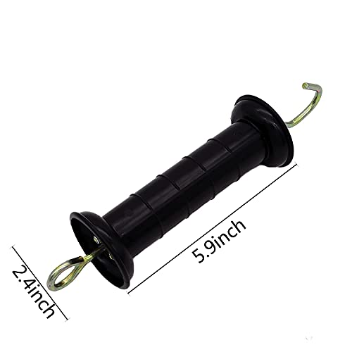 JBT 4 Pcs Plastic Electric Fence Gate Handle with Insulators with Spring