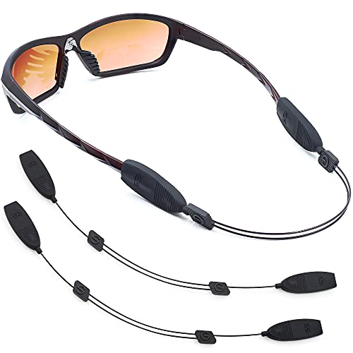 Eye Glasses String Strap Holder - No Tail Glasses Strap - Adjustable Eyeglass Strap - Wired Sunglasses Strap for Men - 15" Glass Lanyard for Women - 2 Cords