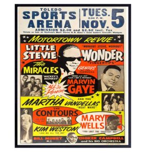 motown black music - african american wall art - black art - black culture - black history - stevie wonder, marvin gaye concert posters wall decor - famous african american history - afro wall art