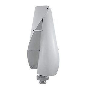 1000w vertical wind turbine,3 phase permanent magnet generator 12v 24v 48v vertical axis coreless wind turbine (12v with controller, white),12v