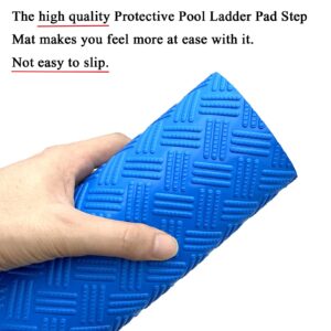 SKARUMMER Swimming Pool Ladder Mat - Protective Pad Step with Non-Slip Texture, Blue Medium 36 inch X 9