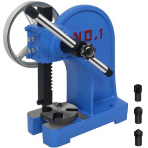 pnbo arbor press 1 ton,ratchet leverage arbor press with handwheel,manual desktop punch press machine metal arbor press tool,for stamping,bending,stretching,forming