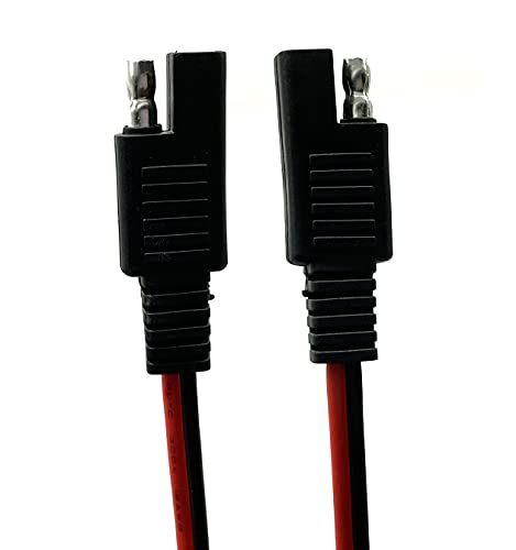 Halokny SAE Extension Cable, 18AWG SAE to SAE Connector Quick Disconnect Wire Harness, Solar Panel Extension Cable 6Ft/2M