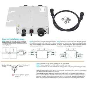 700W Micro Inverter Solar Grid Tie Microinverter IP65 WiFi Control Self Cooling 120/230V Automatic Identification Power Inverters