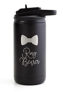 legacy and light ring bearer water bottle, ring bearer gift, will you be my ring bearer proposal 12 oz cup, thank you wedding day favor, toddler or little boy tumbler gift ideas from bride and groom