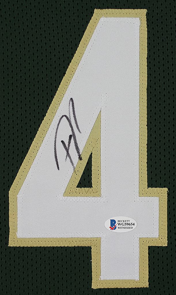 Giannis Antetokounmpo Autographed Green Milwaukee Bucks Jersey - Beautifully Matted and Framed - Hand Signed By Giannis and Certified Authentic by Beckett - Includes Certificate of Authenticity