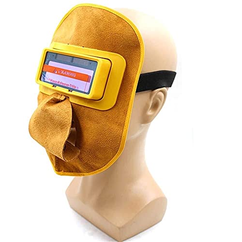 Auto Darkening Welding Helmet True Color Solar Welder Mask Hood Eye Goggle Leather Safety Face Shields Head Protection Equipment for Woman Tig Hardhat Stick Welding