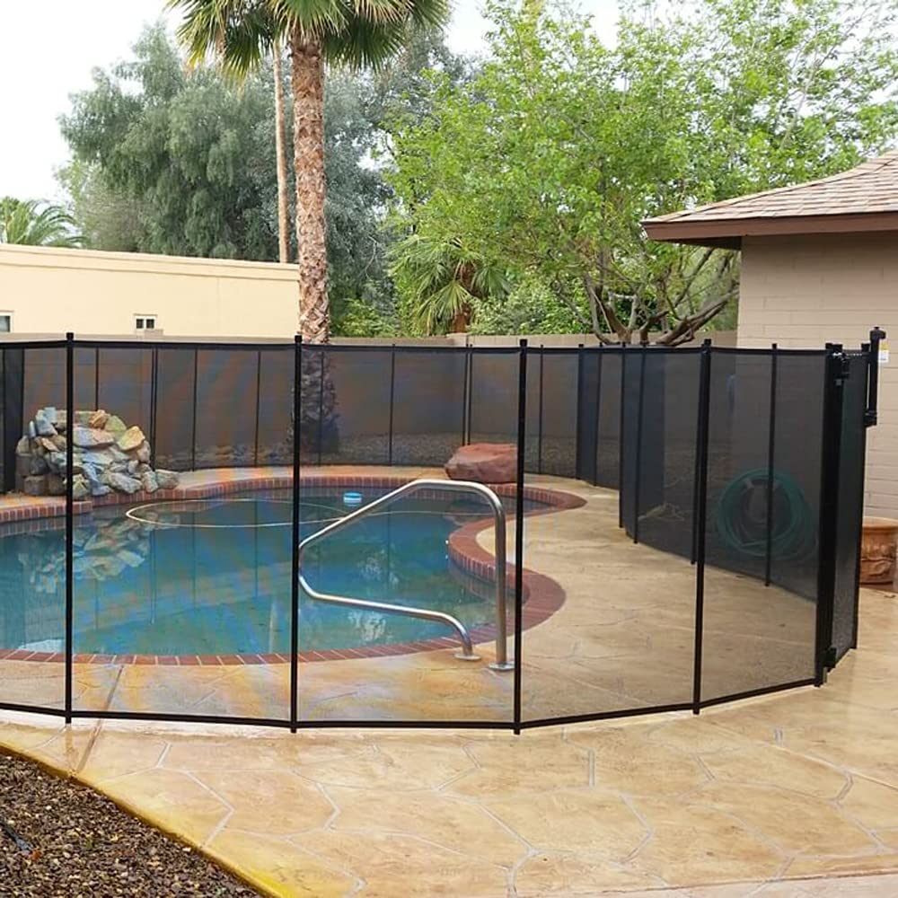 VINGLI Swimming Pool Fence 4Ft x 108Ft, Ground Safety Fencing, Black