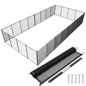 VINGLI Swimming Pool Fence 4Ft x 108Ft, Ground Safety Fencing, Black