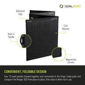 Goal Zero Ranger 300 Briefcase Solar Panels, Portable 300-Watt Solar Panels, Flexible Solar Panels for Outdoor Charging Station