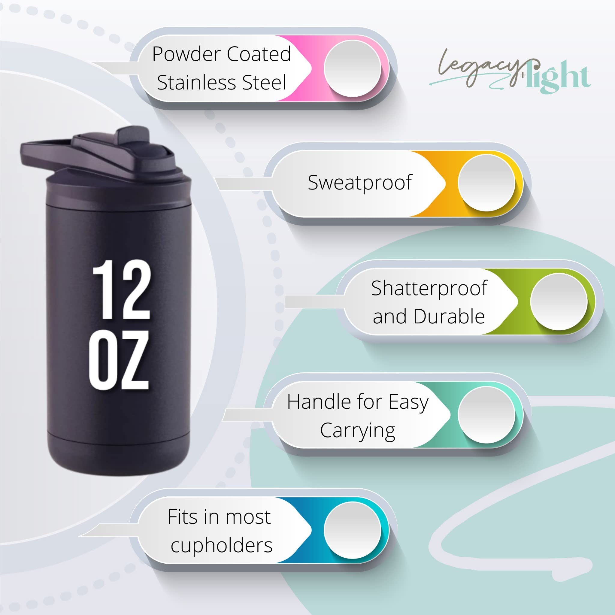 Legacy and Light Ring Security Water Bottle, Cup for Ring Bearer Proposal, Will you be my ring bearer Tumbler, Thank You Wedding Day Favor, Toddler or Little Boy Gift Ideas from Bride and Groom