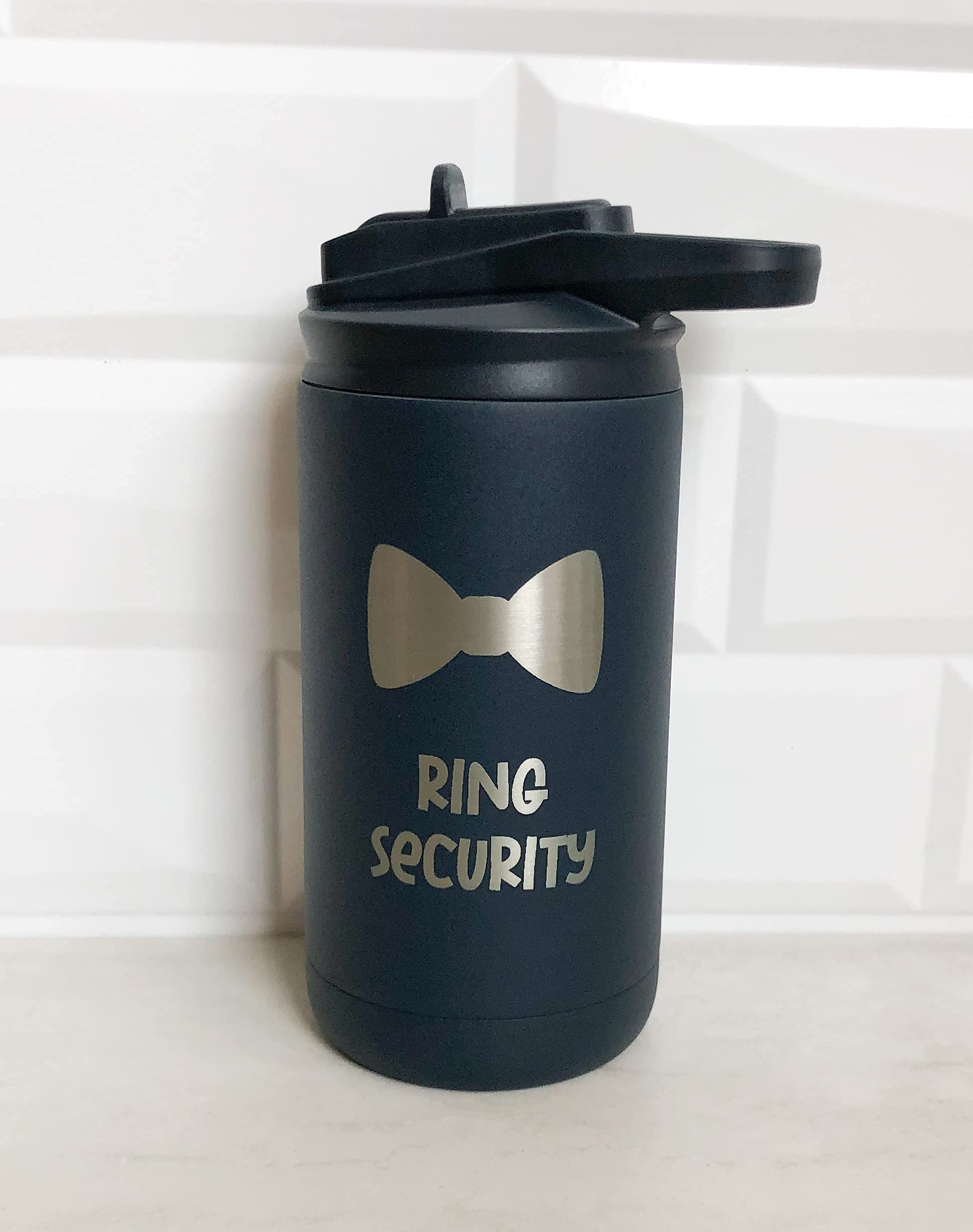 Legacy and Light Ring Security Water Bottle, Cup for Ring Bearer Proposal, Will you be my ring bearer Tumbler, Thank You Wedding Day Favor, Toddler or Little Boy Gift Ideas from Bride and Groom