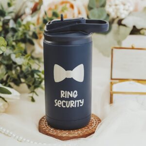 Legacy and Light Ring Security Water Bottle, Cup for Ring Bearer Proposal, Will you be my ring bearer Tumbler, Thank You Wedding Day Favor, Toddler or Little Boy Gift Ideas from Bride and Groom