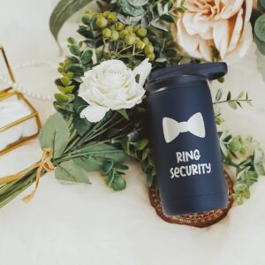 Legacy and Light Ring Security Water Bottle, Cup for Ring Bearer Proposal, Will you be my ring bearer Tumbler, Thank You Wedding Day Favor, Toddler or Little Boy Gift Ideas from Bride and Groom