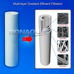 2 High Capacity Coconut Shell Carbon Block & 2 Big Polypropylene Sediment 5 Micron 4.5" x 20" Water Filter Cartridges for Universal Whole House System COMPATIBLE WITH: FC25BX4, 155358-43, DGD-5005-20