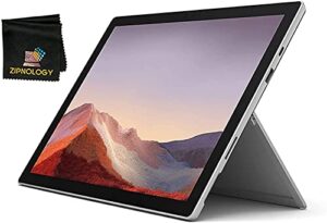 new microsoft surface pro 7 - 12.3" touchscreen - 10th gen intel core i7-1065g7 - 256 gb ssd - 16 gb ram - intel iris plus - windows 10 + zipnology screen cleaning cloth bundle - brown box (pvt-00001)