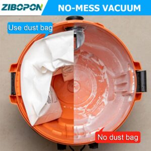 6 Pack VF3502 High Efficiency Dust Bags Replacement for RIDGID 12 to 16 Gallon Wet/Dry Vacs, Vacuum Filter Bags