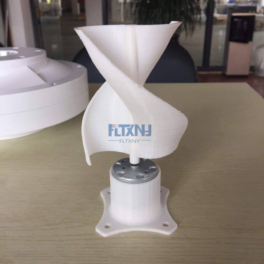 NINILADY 10W Micro Wind Turbine with LED Light 5.5V Small Vertical Wind Generator with 2/3 Blades for New Energy Toy Windmill (2 Blades)