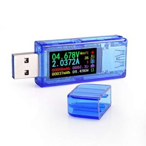 rd at35 5 digits usb3.0 port 3.7-30v 0-4a range color lcd display voltmeter ammeter voltage current meter tester multimeter power bank usb charger tester(at35)