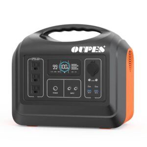 oupes 1800w portable power station, 1488wh lifepo4 solar generator w/ 3 ac outlets (4000w peak), emergency power for home backup, outdoor rv/van camping (2023 upgrade version)