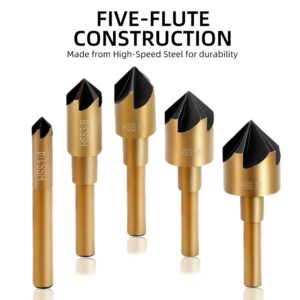 Aleric Masonry Drill Bit Set,5Pcs Concrete Drill Bits Set for Tile, Brick,Glass,Plastic and Wood,Tungsten Carbide Tip Drill Bits for Wall Mirror and Ceramic Tile in Size 3/16,1/4, 5/16,3/8,1/2inch