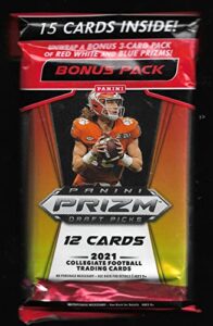 2021 panini prizm draft picks football cello pack (15 cards/pack)