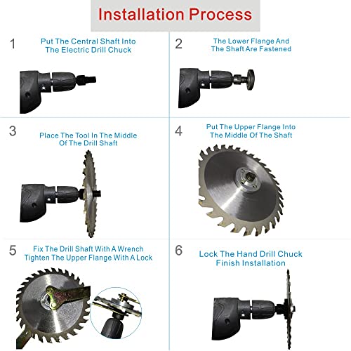 Motcoda Electric Drill Grinder Wheel Disc Adapter 6mm & 10mm 10mm & 10mm Adjustable Rotary Driver Cutter Shaft Accessories 2 Spanner 2 Shaft 6 Nut 1Ring Kit Combo For Metal Deburring 11 Pice Set